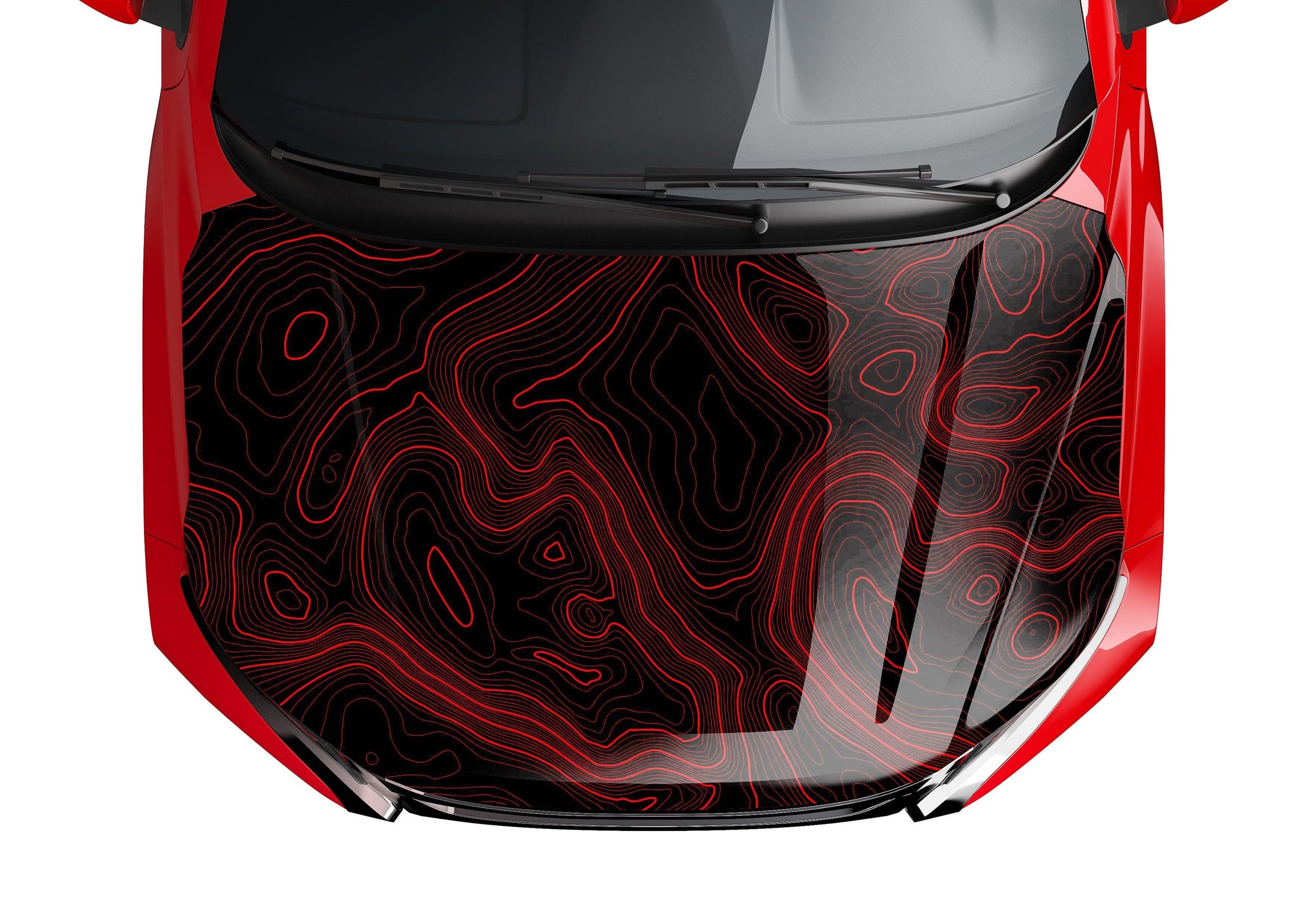 Customizable Topographic Topo Hood Wrap Vinyl Custom Sizes and Color C