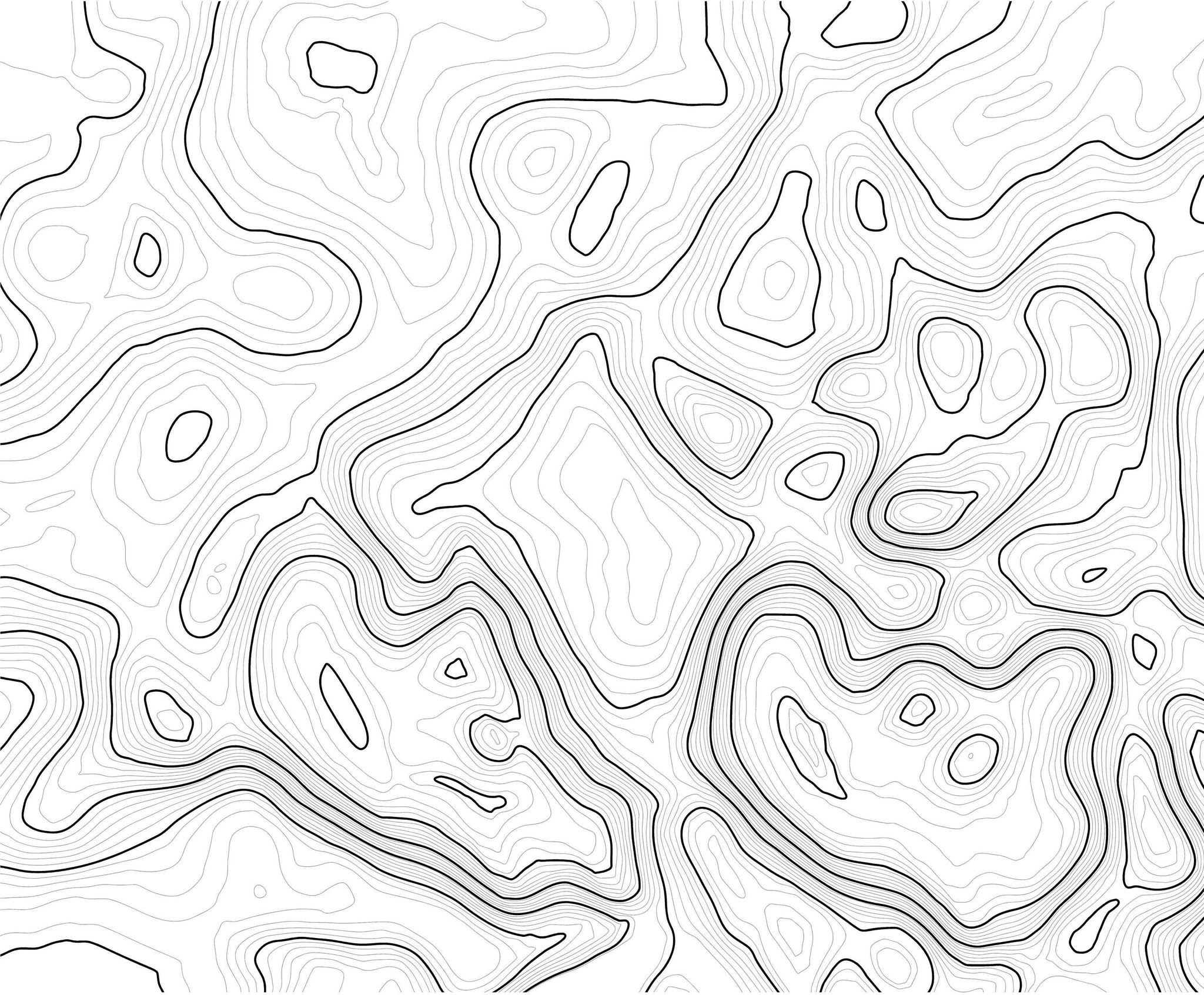 Customizable Topographic Topo Hood Wrap Vinyl Custom Sizes and Color C