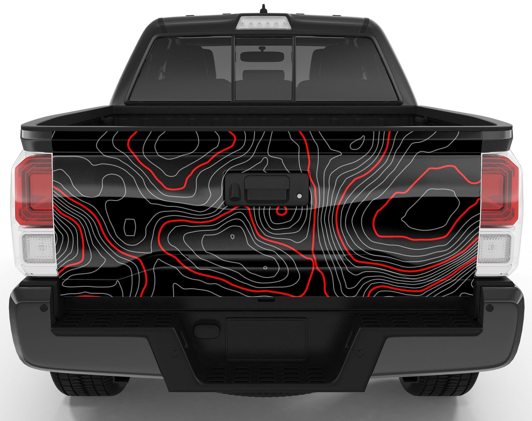 Customizable Topographic Tailgate Wrap Vinyl Wrap Vinyl in Any Size an